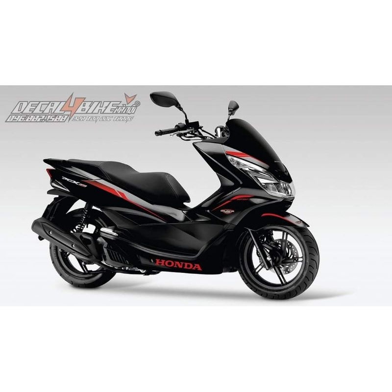 Tem dán xe PCX đen 2014 - 2017 mẫu tem rời 3 lớp cao cấp không bay màu ...