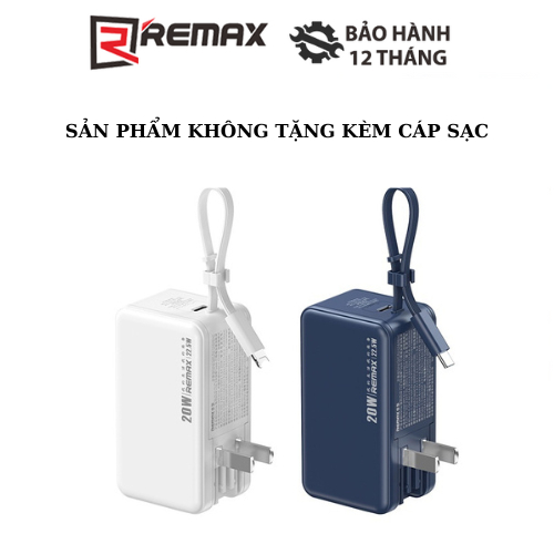 Cốc sạc nhanh kiêm Pin Dự Phòng Remax RPP-517 5000mAh QC và PD max 22.5W kèm cáp Type C + Lning ...