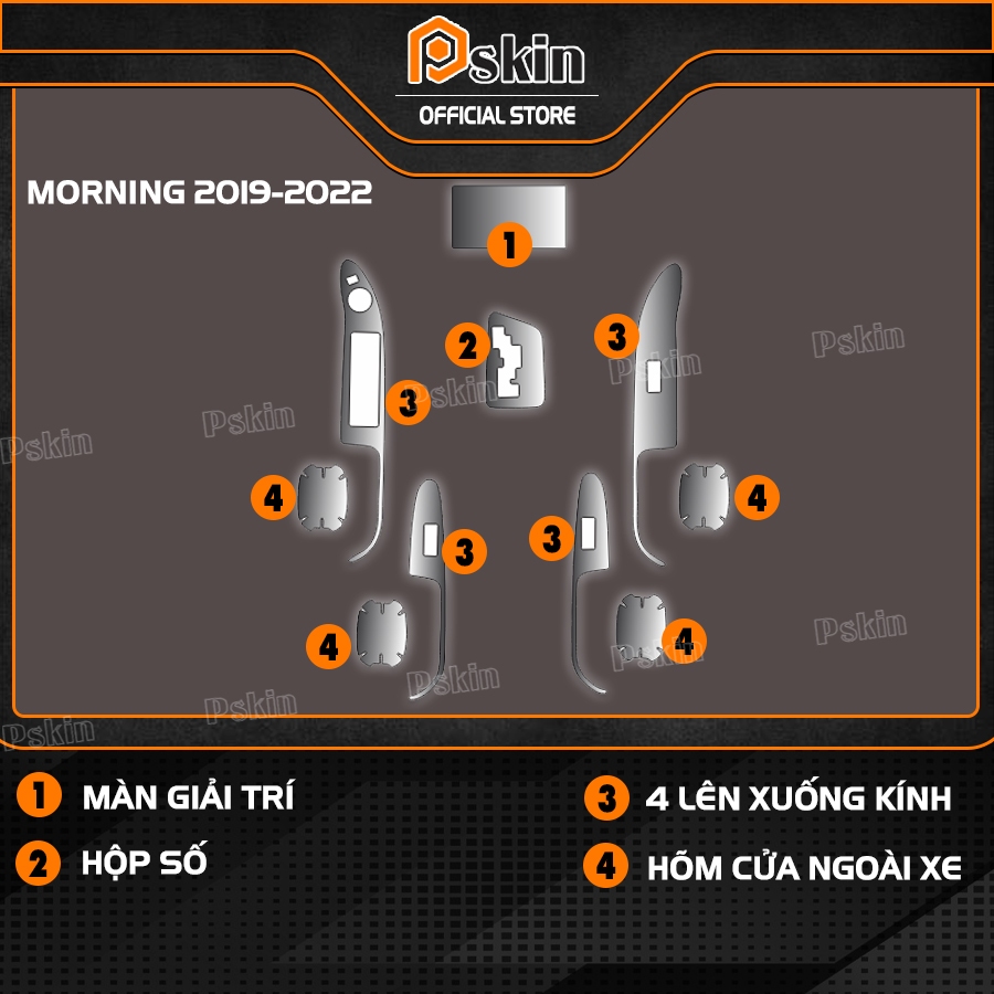 [KIA Morning 2019-2022] Dán PPF trong suốt bảo vệ nội thất xe KIA Morning 2019-2022 | Shopee ...