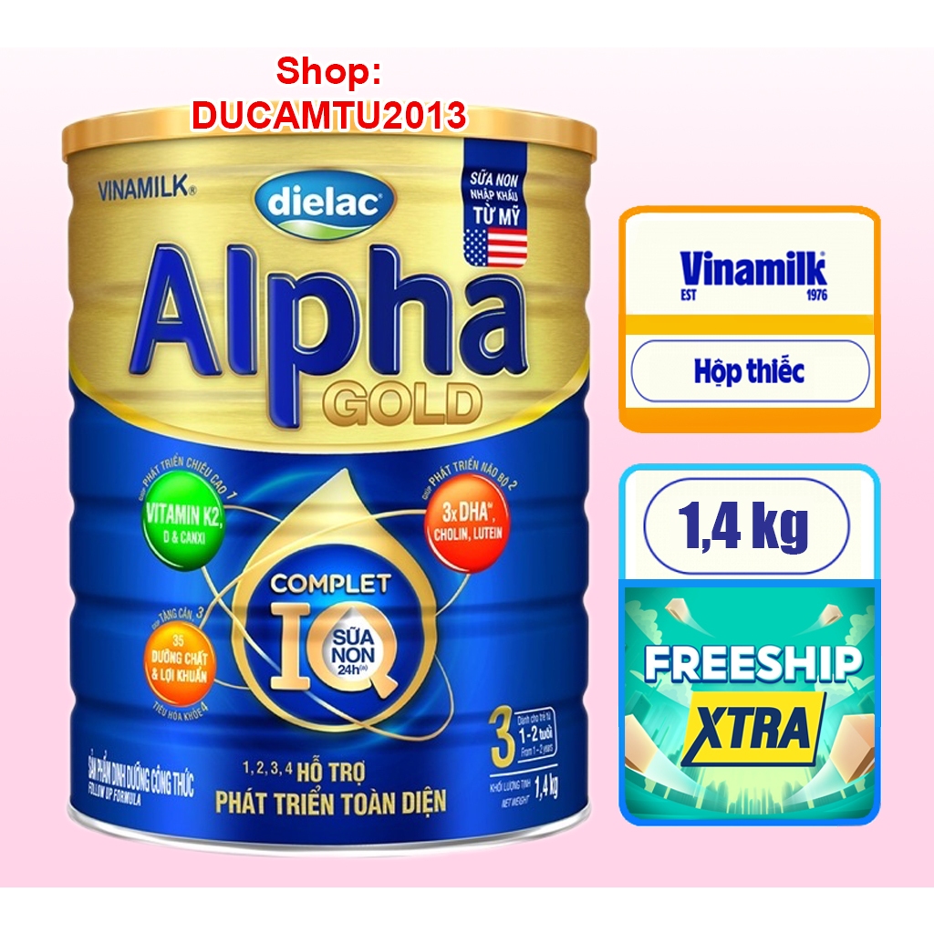 Sữa bột Dielac Alpha Gold IQ 3 1.4kg | Shopee Việt Nam