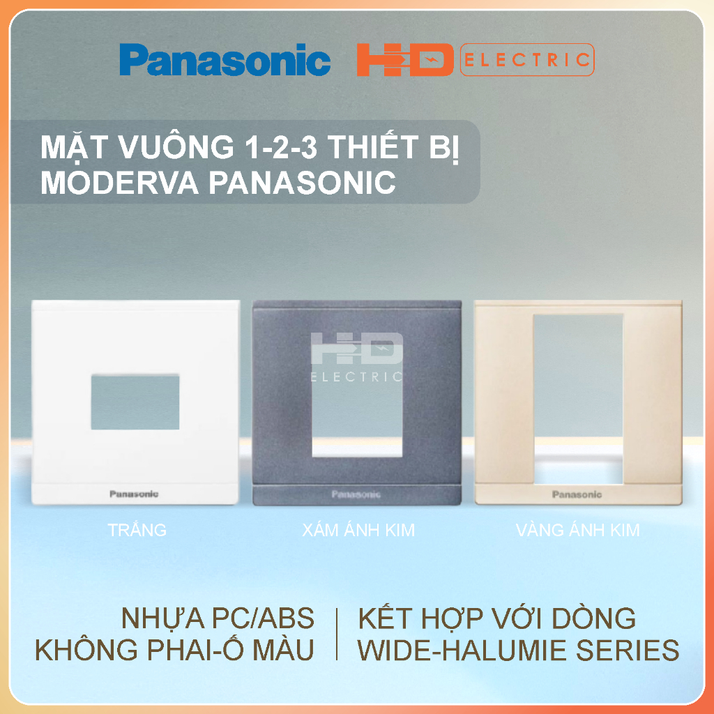 Mặt vuông 1 2 3 thiết bị Panasonic Moderva WMFV7811 WMFV7812 WMFV7813 ...