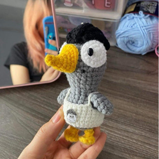 (Hàng sẵn) Móc khoá Len Vịt Mixi, móc khoá mixigaming, vịt goose goose ...