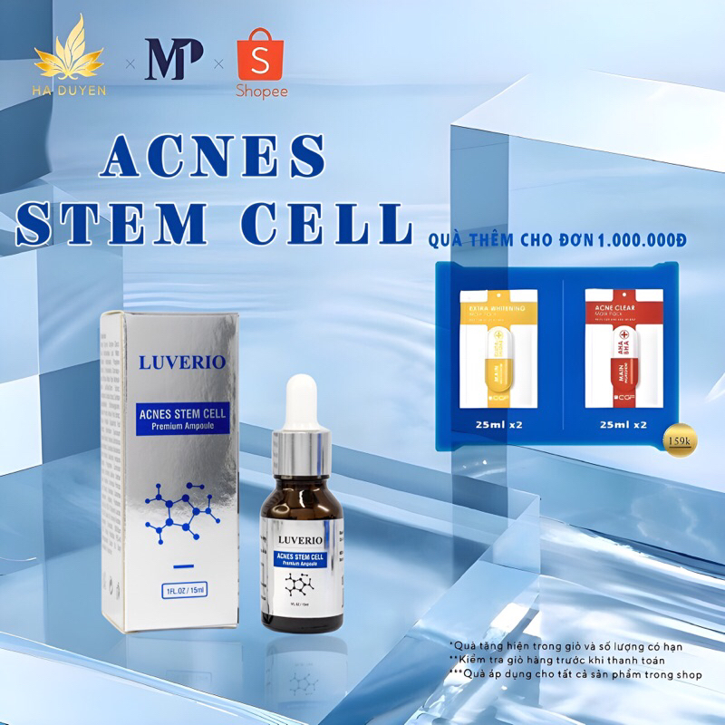 Serum tế bào gốc Acnes Stem Cell LUVERIO - Xoá thâm, phục hồi và cấp ẩm ...