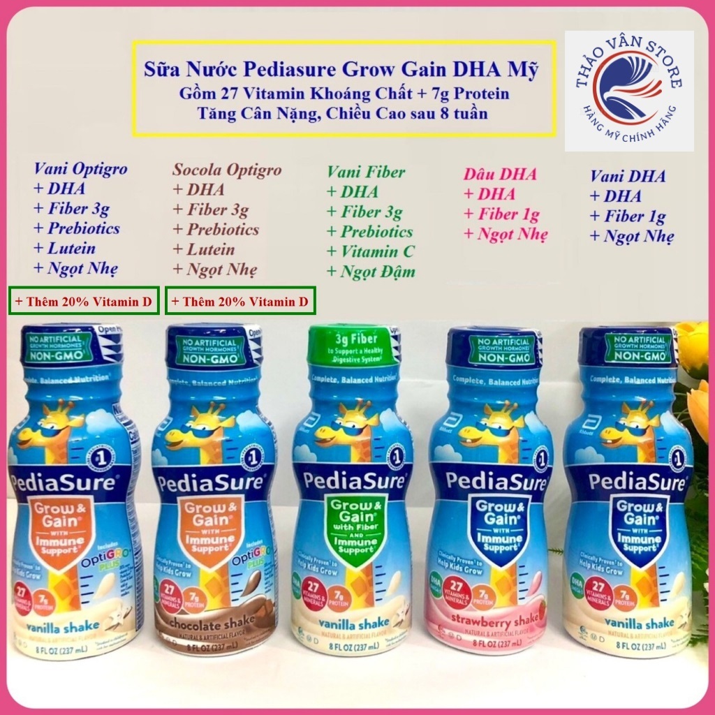 ️ [Q3] [Date 9/2025] Sữa Nước Pediasure Mỹ Vani Dâu Socola Fiber ...