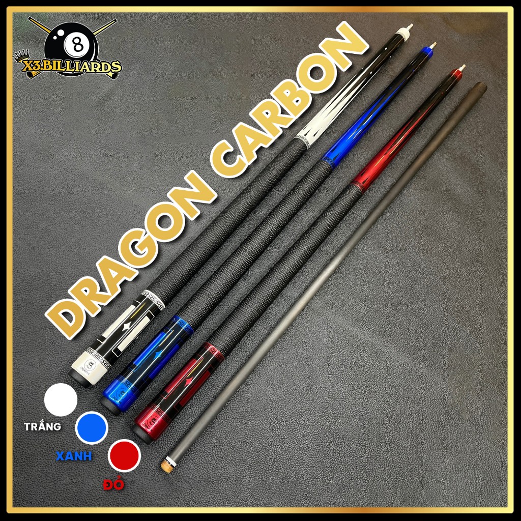 Cơ Bida Lỗ Dragon Full Carbon Tay Bọc Da Cao Cấp, Ren Radial Chuôi ...