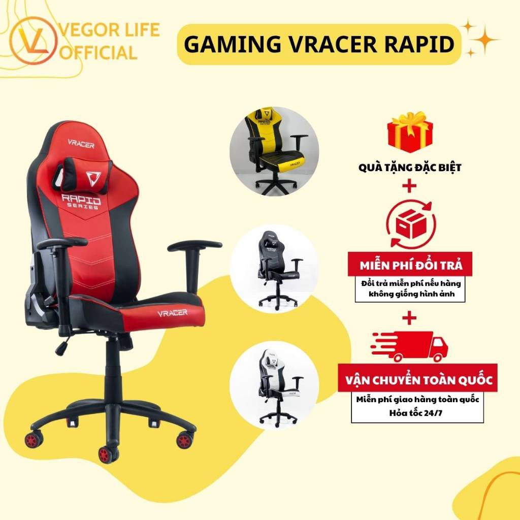 Ghế Gaming Bản cao cấp đệm đúc ngả 160 độ, chân hợp kim bọc ABS Thương ...