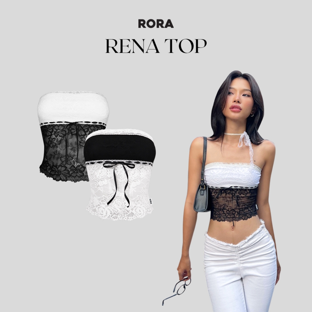 Áo Ống Ren 2 Lớp Cột Nơ RENA TUBE TOP - RORA | Shopee Việt Nam