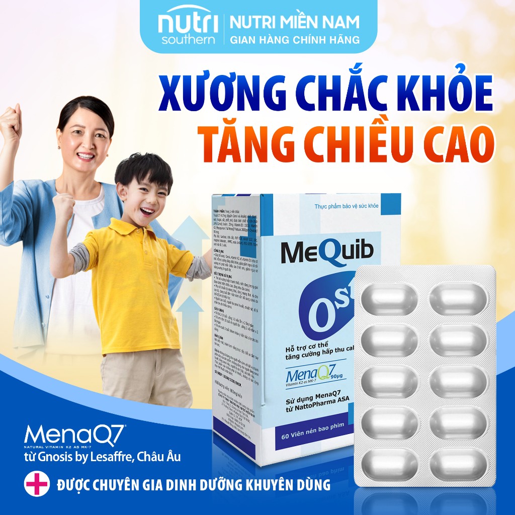 MEQUIB OST Bổ sung Canxi Sữa và Vitamin D3K2 (MenaQ7) Giúp Xương Chắc ...