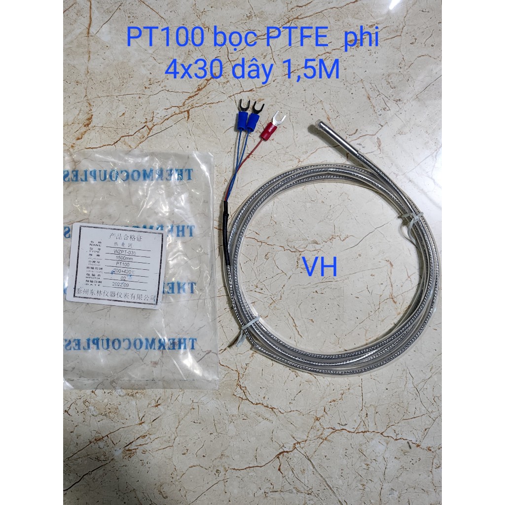 Can nhiệt, Cảm biến nhiệt PT100 bọc PTFE chịu hóa chất | Shopee Việt Nam