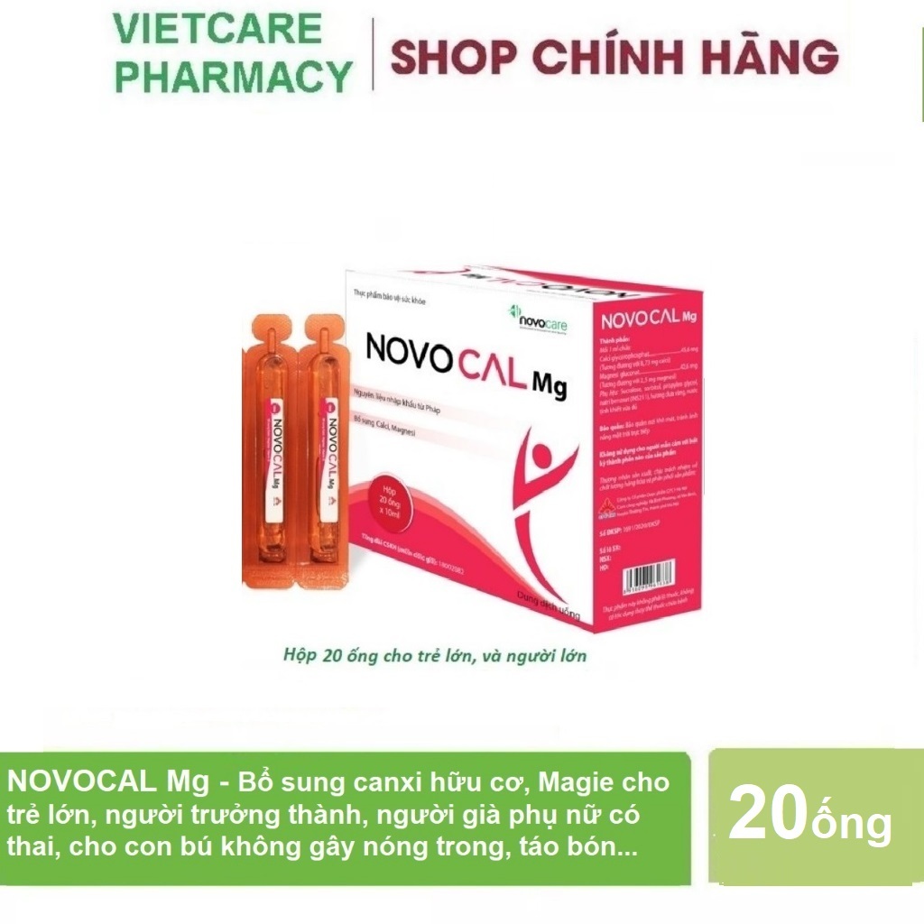 Combo Canxi NOVOCAL Mg, Baby drops Forte - Canxi nước hữu cơ cho mẹ và ...