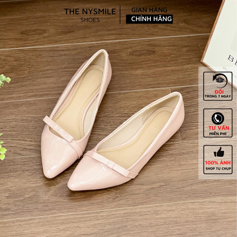 Giày búp bê nữ mũi nhọn nơ - THENYSMILE - ERONA | Shopee Việt Nam