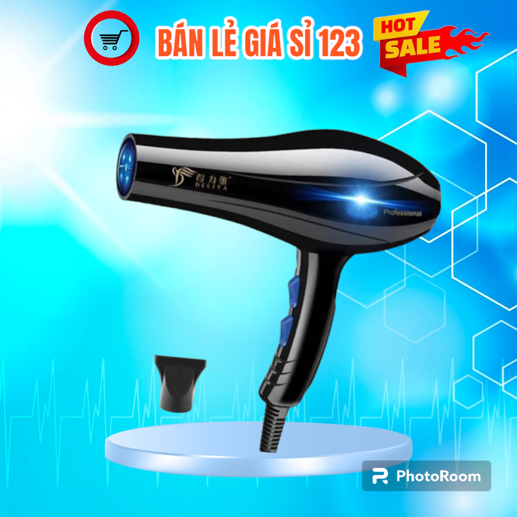Máy sấy tóc DELIYA 8090 có 3 chế độ sấy, nhanh khô, không bị cháy khét khi sử dụng - 8090 ...