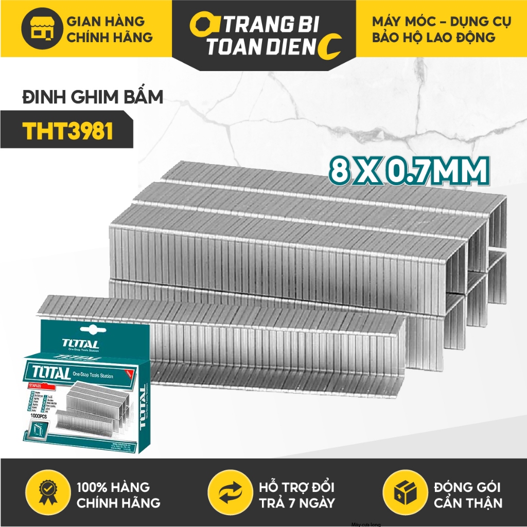 Đinh ghim bấm Total nhiều kích thước 8 - 12mm, Độ dày ghim 0.7 - 1.2mm ...