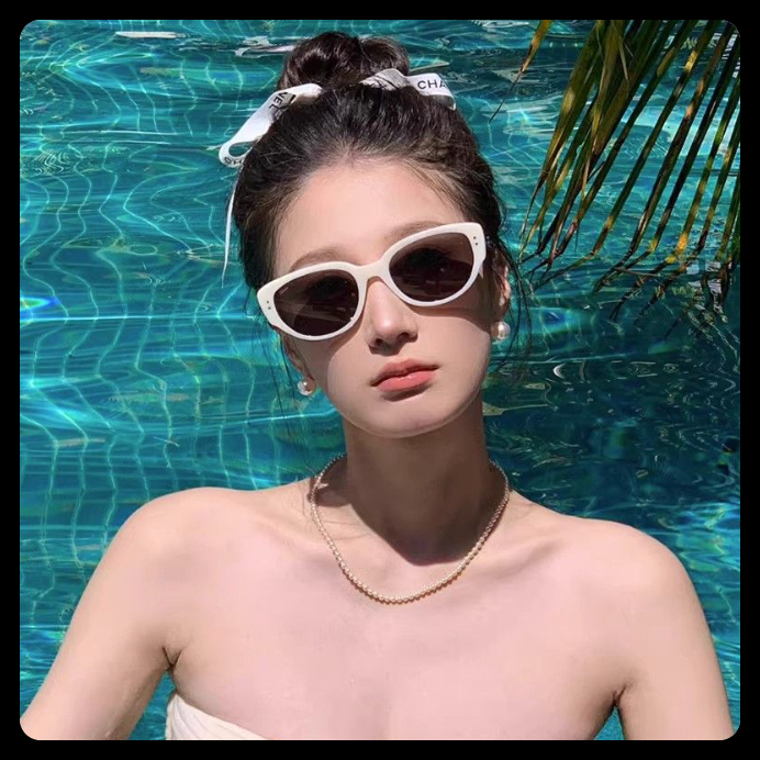 Kính nữ xinh đi chơi chụp ảnh, Kiếng râm chống nắng nóng đẹp rẻ không độ thời trang y2k dễ phối ...