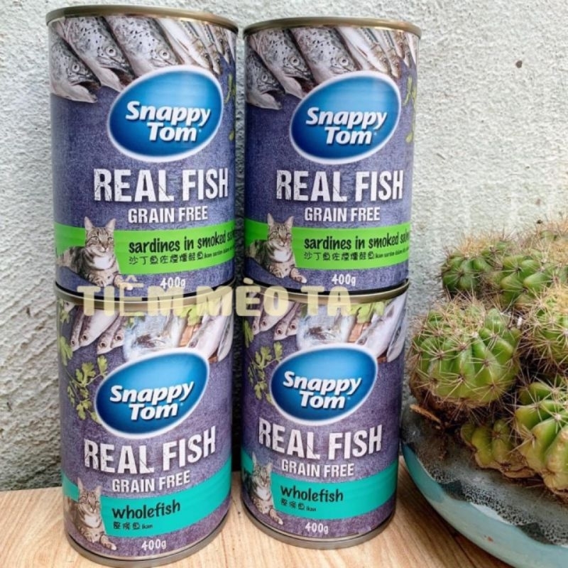 [Hoả tốc] Pate Snappy Tom Lon 400g Real Fish & Real Meat - Pate Cho Mèo Snappy Tom 400g | Shopee ...