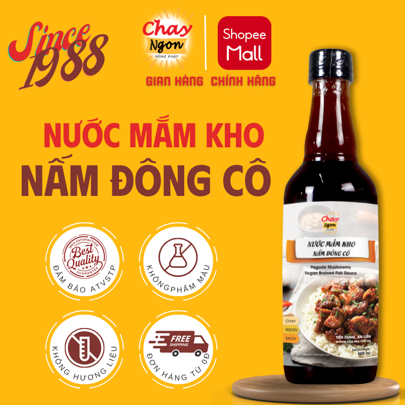 Nước Mắm Chay Kho Nấm Đông Cô Hiệu Chay Ngon Hùng Phát Chai 500ml - Cho Món Chay Kho Ngon Đúng ...