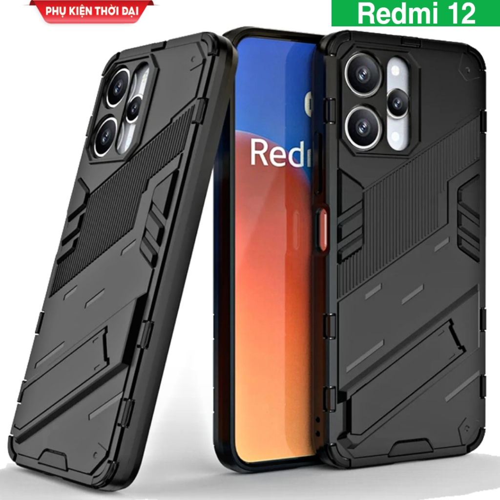 Ốp lưng Redmi 12 / Note 12R 5G / Poco M6 Pro 5G / Redmi 13 Iron Man Ver 2 chống sốc giá đỡ mặt ...