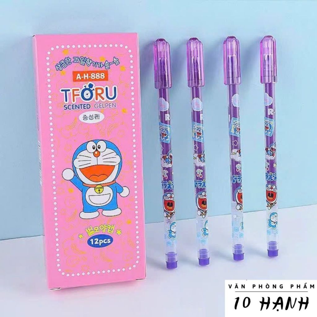 [ THORU ] HỘP 12 Cây Bút Gel Nước - Viết Gel Mực Nho Mùi Thơm Ngòi Kim ...