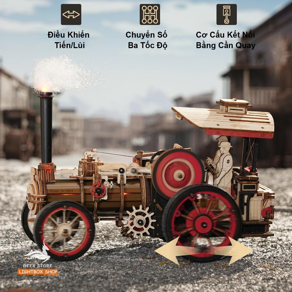 Khám phá Sức Mạnh Của Cơ Khí với ROKR Steam Engine LKA01 | Mô hình xe ...