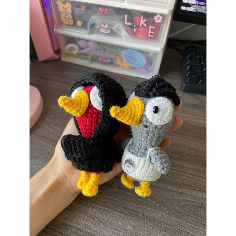(Hàng sẵn) Móc khoá Len Vịt Mixi, móc khoá mixigaming, vịt goose goose ...