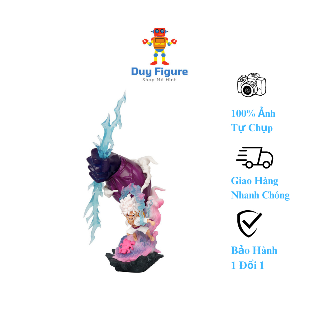 Mô hình One Piece Duy Figure Luffy Gear 5 Nika chibi cao 23 cm, figure decor trang trí nhân vật ...