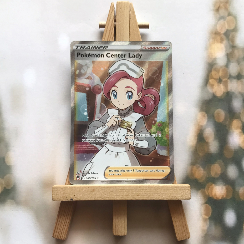 Thẻ hình Pokemon Center Lady 185/185 - Lá bài lẻ Full Art Ultra Rare ...