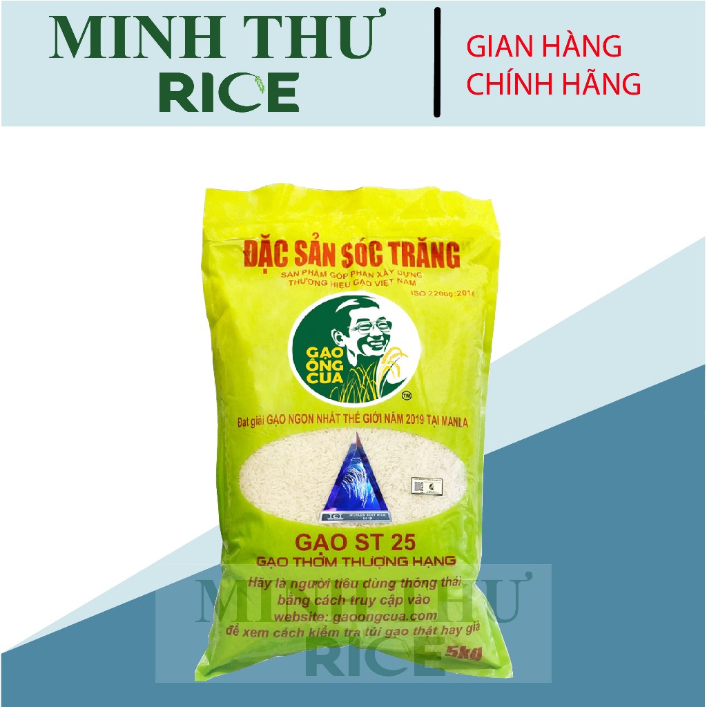 Gạo St25 gạo ông cua ngon nhất thế giới bao 5kg | Shopee Việt Nam