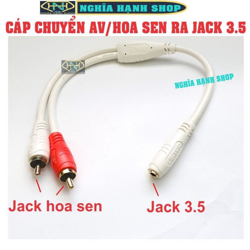 Cáp chuyển Jack Hoa sen AV ra Jack 3.5 - Cáp chuyển Jack Hoa sen Dương ...