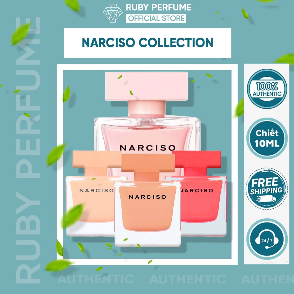 [AUTH] Nước Hoa Nữ Narciso Ambree Cam Lùn, Narciso Poudree Hồng Lùn ...