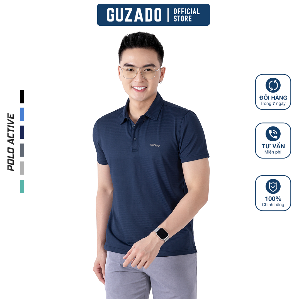 Áo Polo Nam Guzado Cổ Bẻ,Chất Coolmax Thấm Hút CựcTốt Kiểu Dáng Basic, Co giãn thoải mái MPL001 ...
