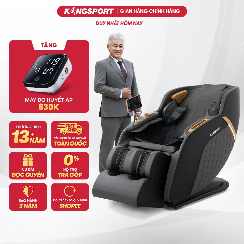 Ghế massage KINGSPORT G77 New màu sắc hiện đại, tích hợp điều khiển ...