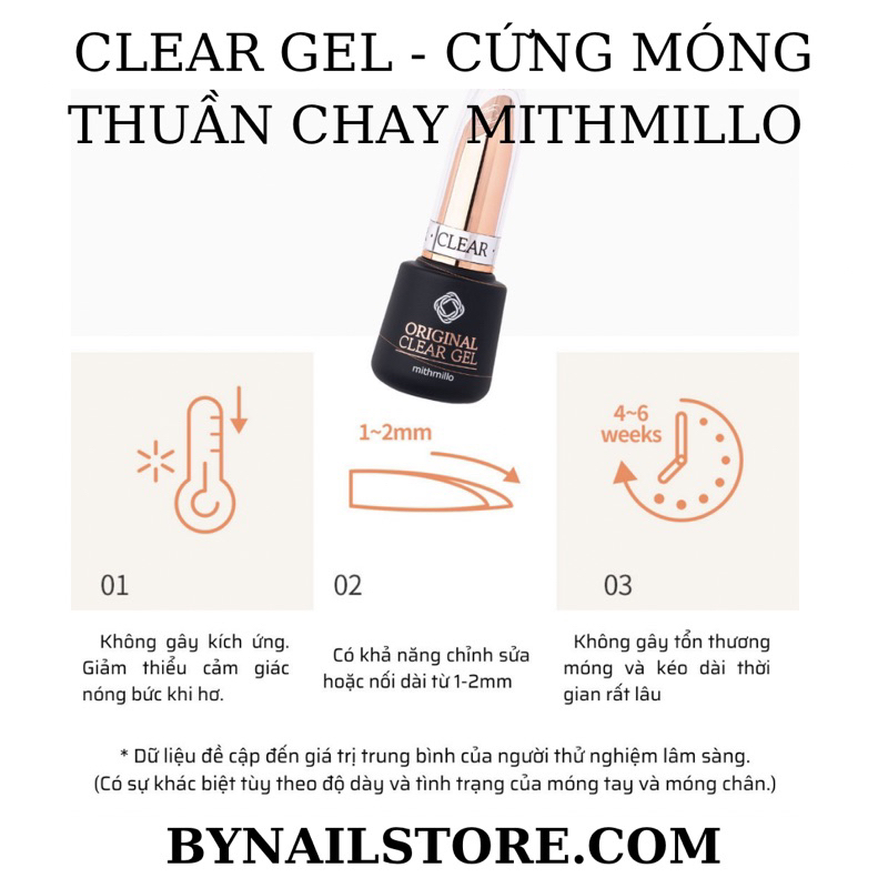 [ mithmillo ] Sơn gel phủ cứng móng Clear gel Hàn Quốc thuần chay an toàn (10ml) | Shopee Việt Nam