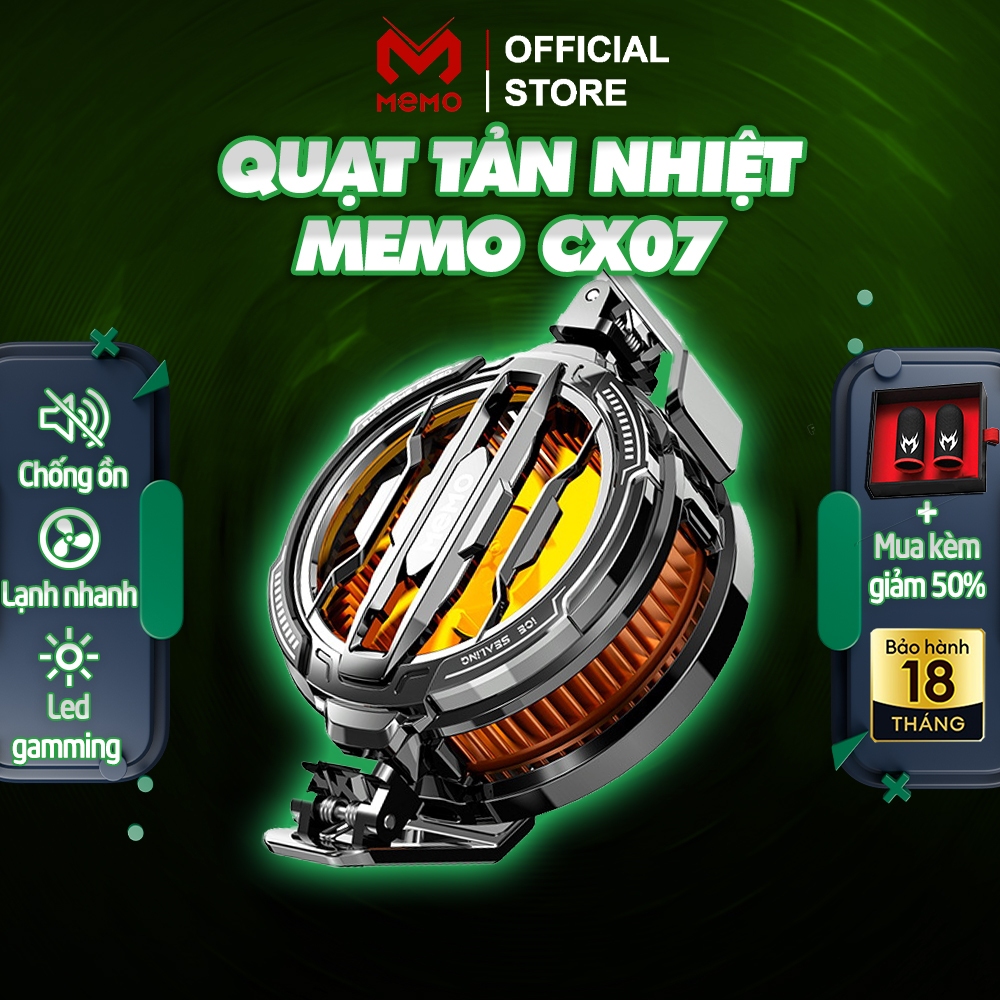 Quạt tản nhiệt điện thoại sò lạnh MEMO CXA3 CX07 nam châm từ tính led ...