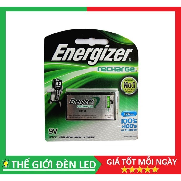 Pin sạc 9V Energizer 175 mAh chính hãng | Shopee Việt Nam