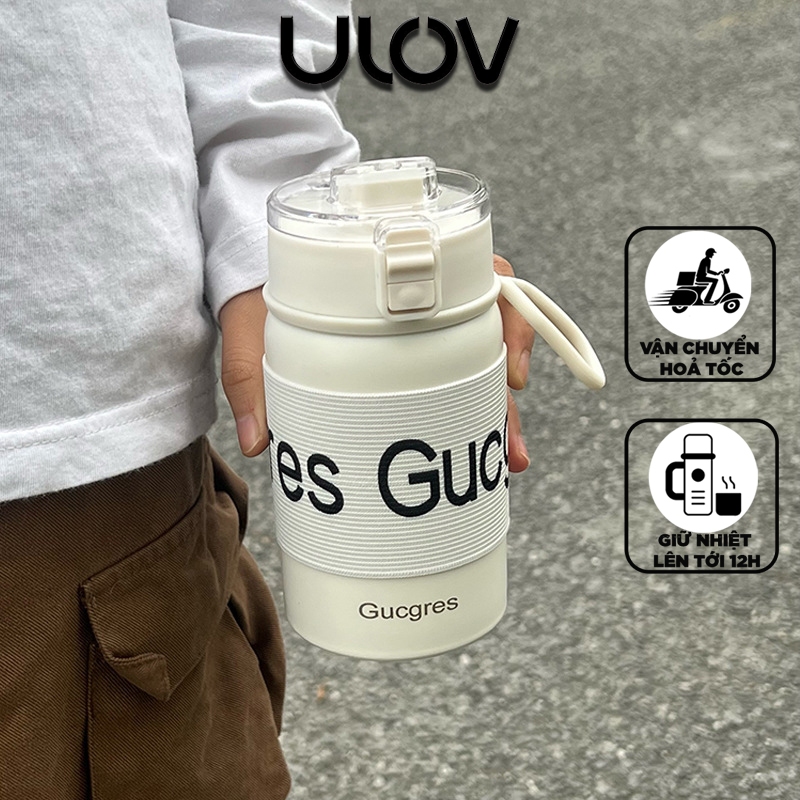 Cốc giữ nhiệt có quai xách, inox 304 chính hãng ULOV 350/550ml BNGNL05 | Shopee Việt Nam