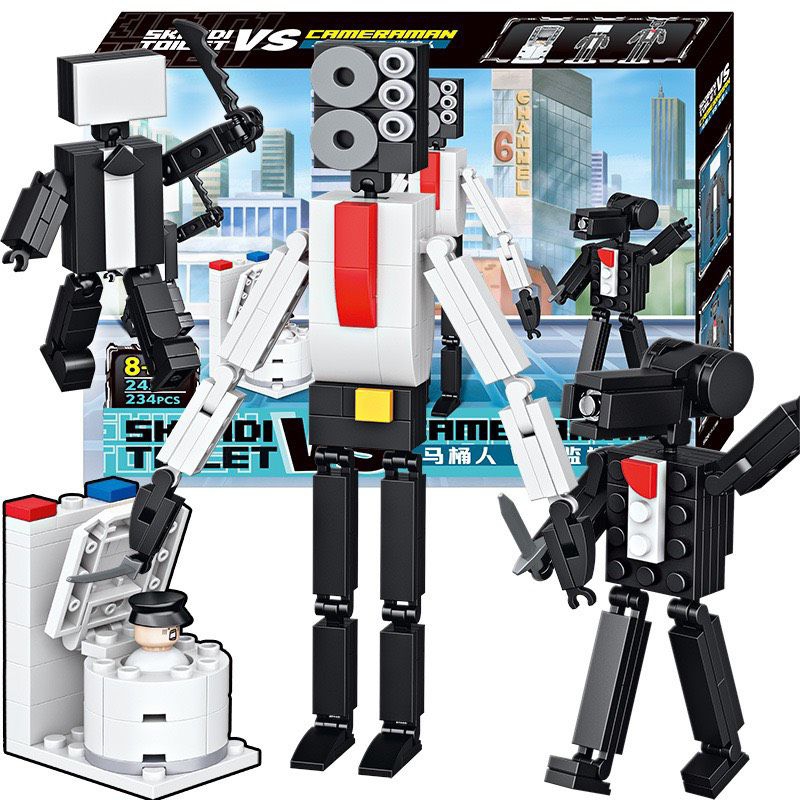 Skibidi toilet, 234pcs, Camera Man vs skibidi toilet, mã CB 2452, 4 ...
