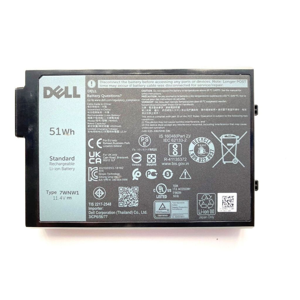 PIN (Original) DELL Latitude Rugged 5420 5424 7424 7WNW1 Battery ...