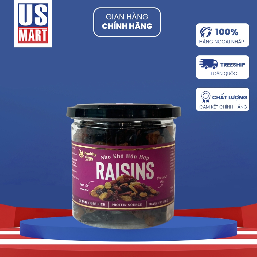 Nho Khô Raisins Chile Mix 3 Loại Healthy Zing 250g | Shopee Việt Nam