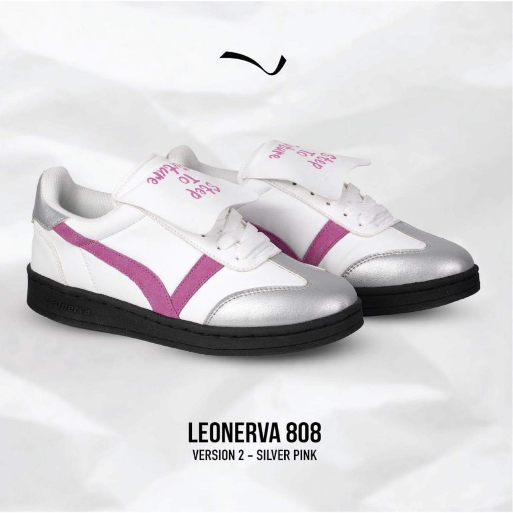 Giày Thể Thao Sneaker Unisex Leonerva 808 VS2 - Trắng vạch Hồng lưỡi ...