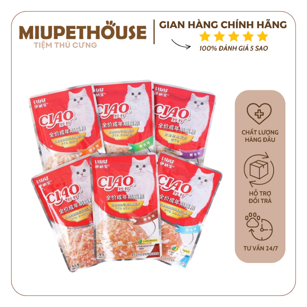 Pate ciao 60g cho mèo con, mèo lớn thịt nhuyễn hấp dẫn đủ vị - MiuPet House | Shopee Việt Nam