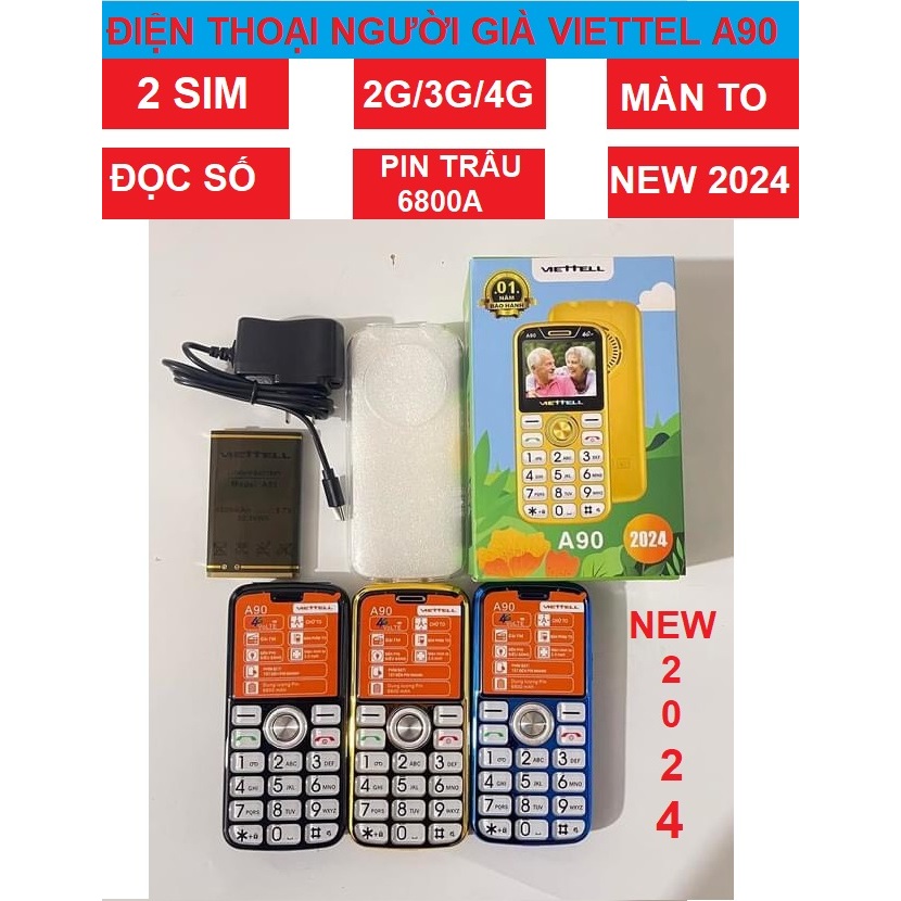 ĐIỆN THOẠI NGƯỜI GIÀ VIETTEL A70 4G[MỚI 2024] FULL BOX, MỚI 100%, 2 SIM ...