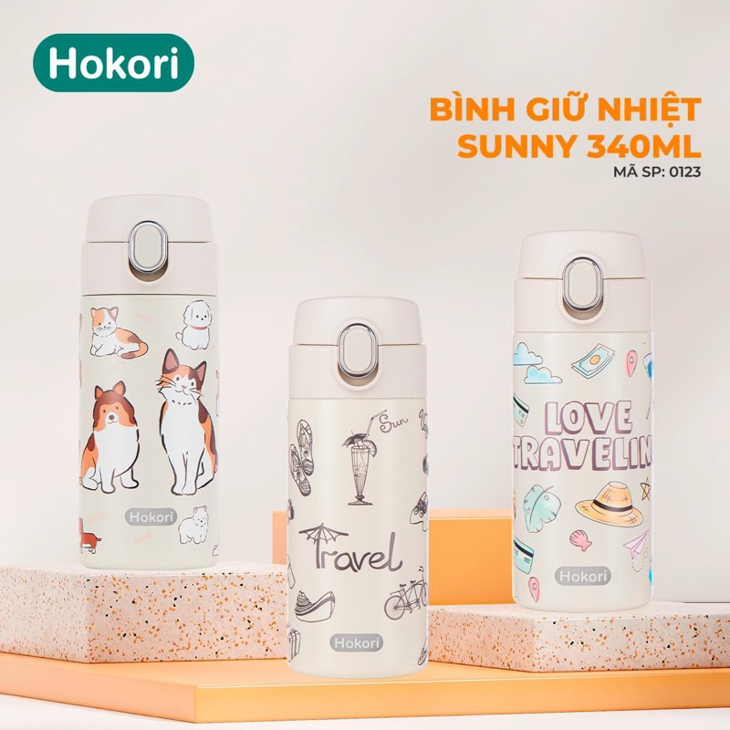 BÌNH GIỮ NHIỆT SUNNY 340ml HOKORI | Shopee Việt Nam