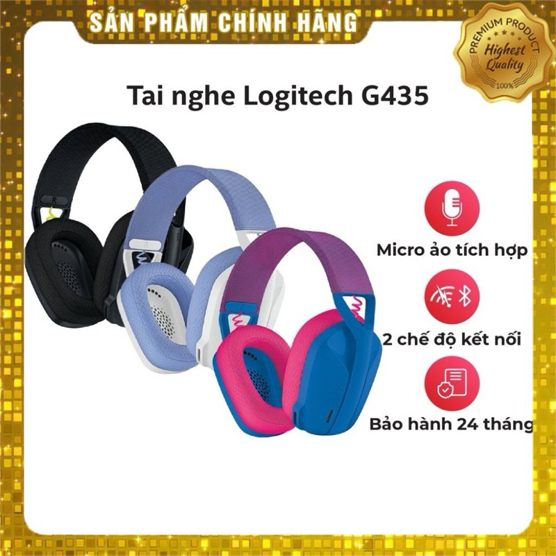 Tai nghe Logitech G435 Lightspeed Wireless Chính Hãng | Shopee Việt Nam