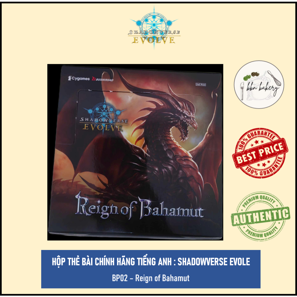 HỘP BÀI CHÍNH HÃNG:Reign of Bahamut Booster Box BP02 Shadowverse Evolve English 16 PACK | Shopee ...