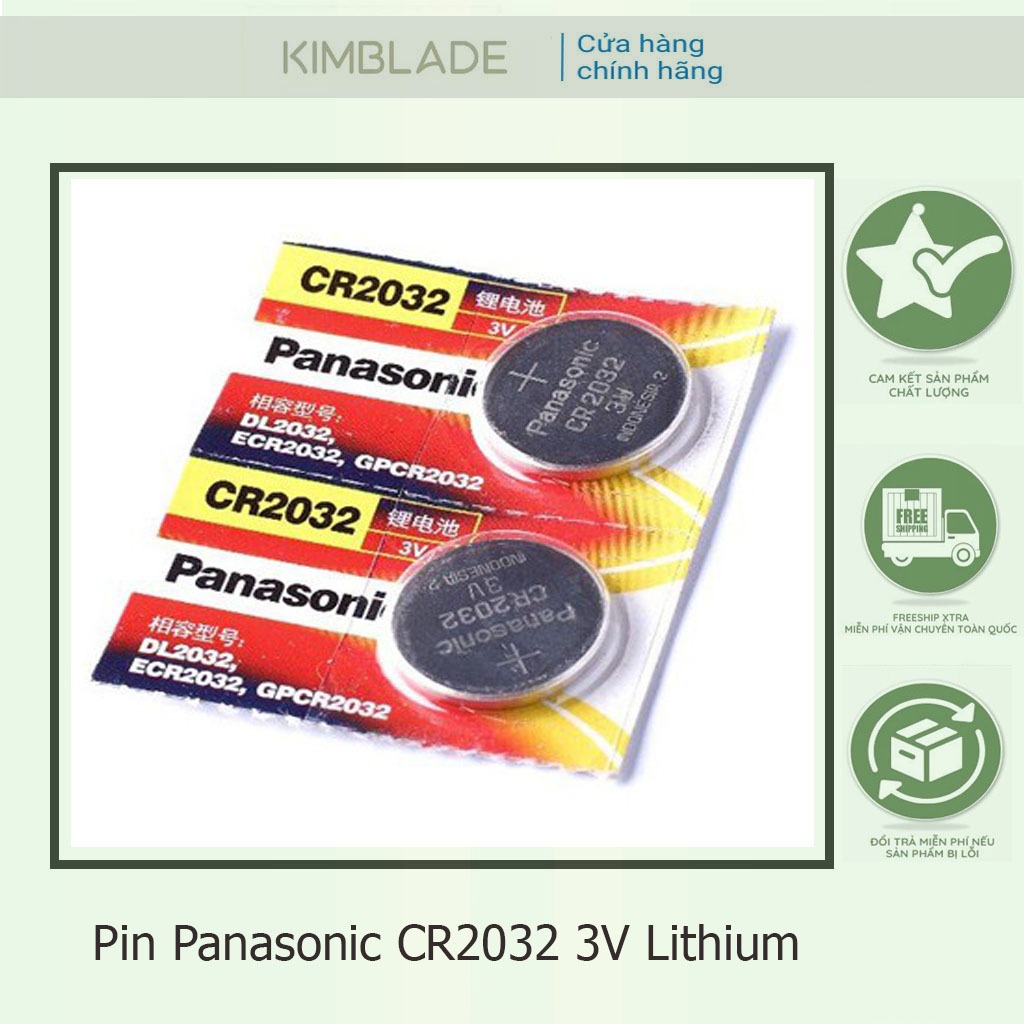 Pin Panasonic CR2032 3V Lithium - Pin cúc khuy áo - KimBlade | Shopee ...