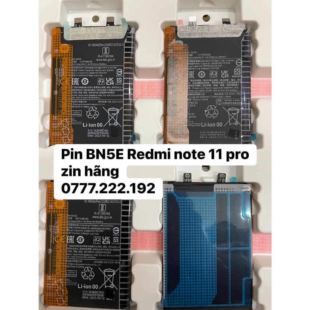 Pin Redmi Note 11 Pro zin hãng, Mã pin BN5E, Bảo hành 6 tháng | Shopee ...
