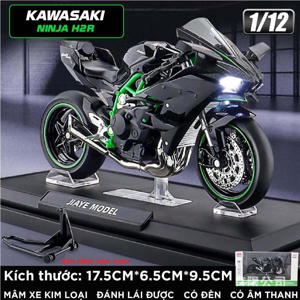 Mô hình mô tô Yamaha R1M- Kawasaki H2R - Honda CBR1000RR - Ducati 1199 ...