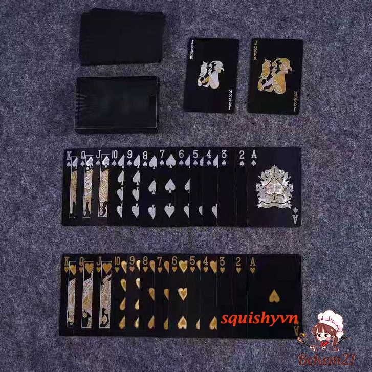 Bộ Bài Tây Mạ Bạc Cao Cấp 52 Lá Bài Nhựa May Mắn Tài Lộc Chống Thấm ...