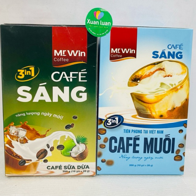 Cà phê muối MrWin, Cà phê sáng Sữa Dừa Mr.Win 200g | Shopee Việt Nam