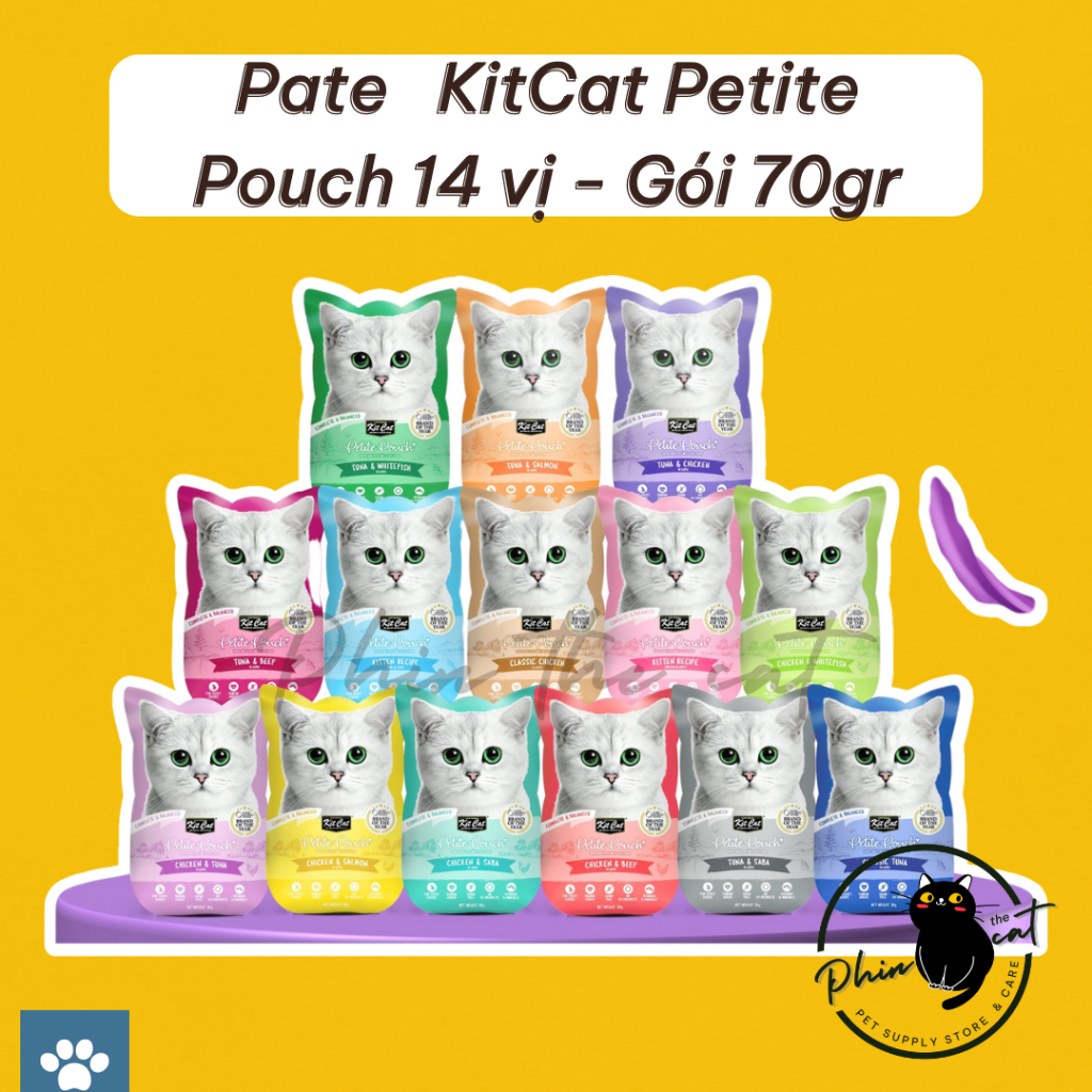 Pate KitCat Petite Pouch cho mèo - Pate Kit Cat dạng gói 70g ...